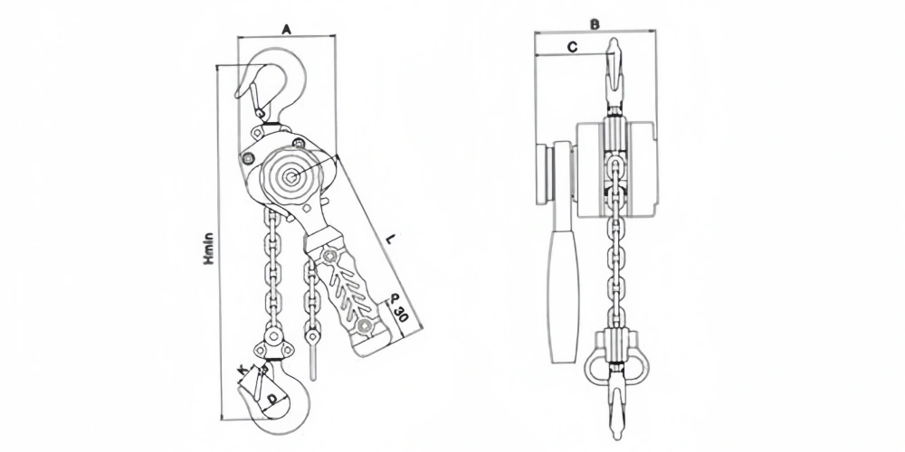 HSH-AL Lever Chain Hoist - Your One-Stop Source for Premium Chain, Wire ...